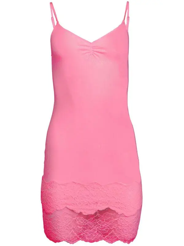 FLEUR DU MAL Organic-cotton Slip Dress - Pink