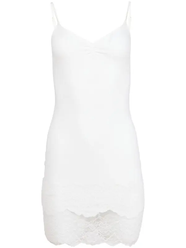 FLEUR DU MAL Organic-cotton Slip Dress - White