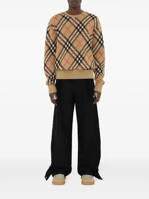 Burberry Classic Check Long Sleeve Sweatshirt - Brown