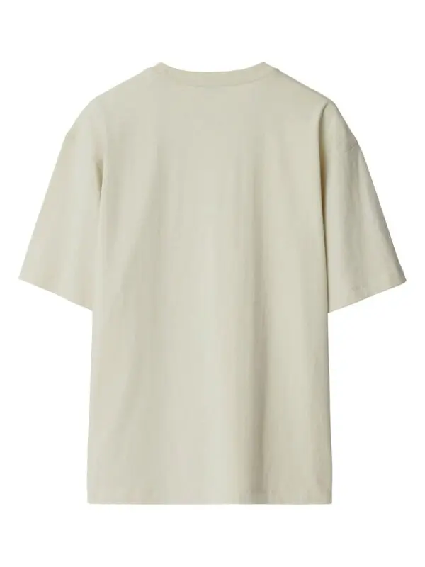Burberry Ekd-print Cotton T-shirt - Neutrals