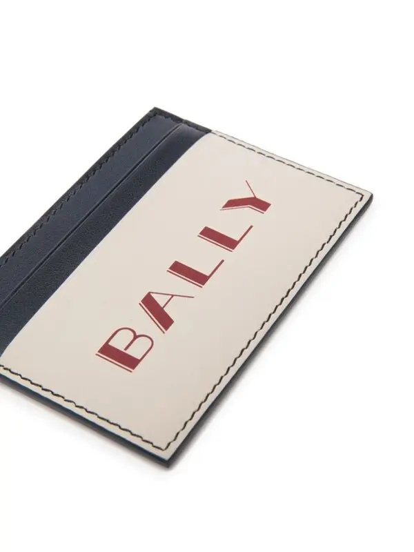 Bally Slogan-print Leather Cardholder