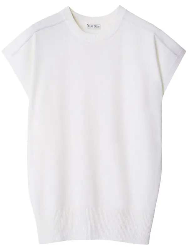 Burberry Fine-knit Wool T-shirt - White