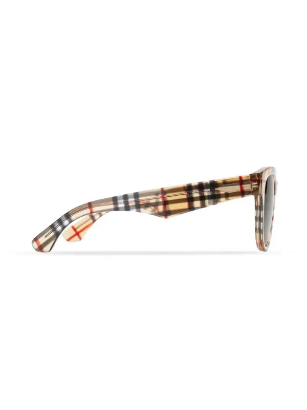 Burberry Vintage Check Round-frame Sunglasses