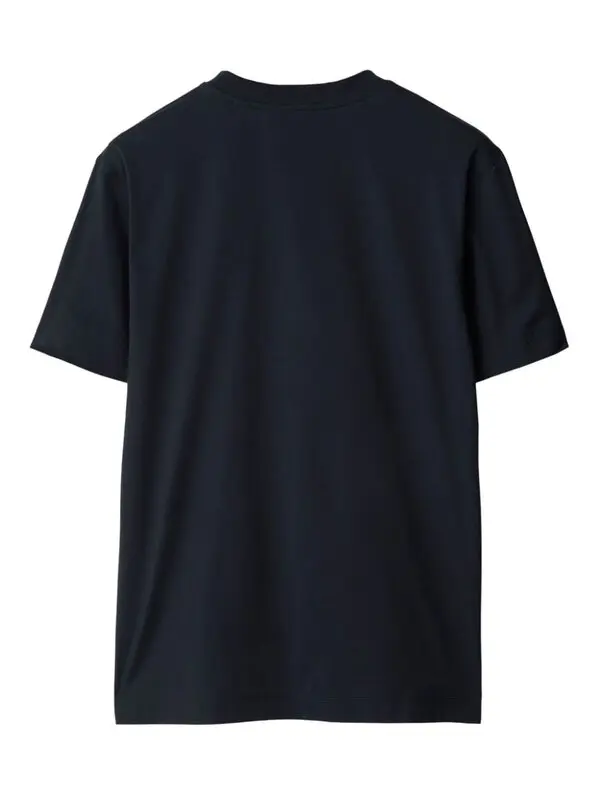 Burberry Logo-embroidered Cotton T-shirt - Blue