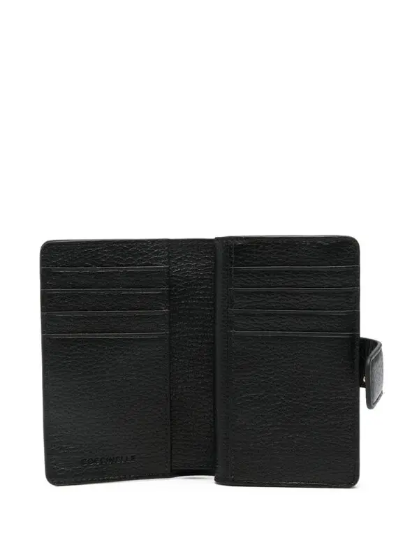 COCCINELLE Metallic Soft Leather Wallet - Black