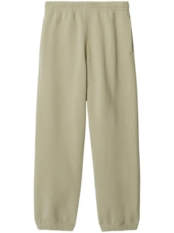 Burberry Appliqué-logo Cotton Track Pants - Neutrals