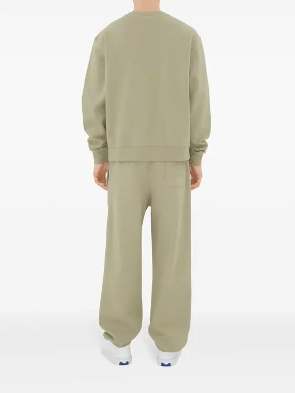 Burberry Appliqué-logo Cotton Track Pants - Neutrals