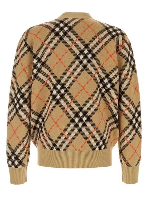 Burberry Checked Cardigan - Neutrals