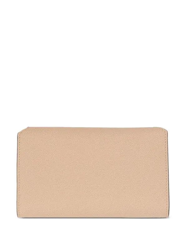 VALEXTRA Nolo Pebble-texture Leather Clutch - Neutrals