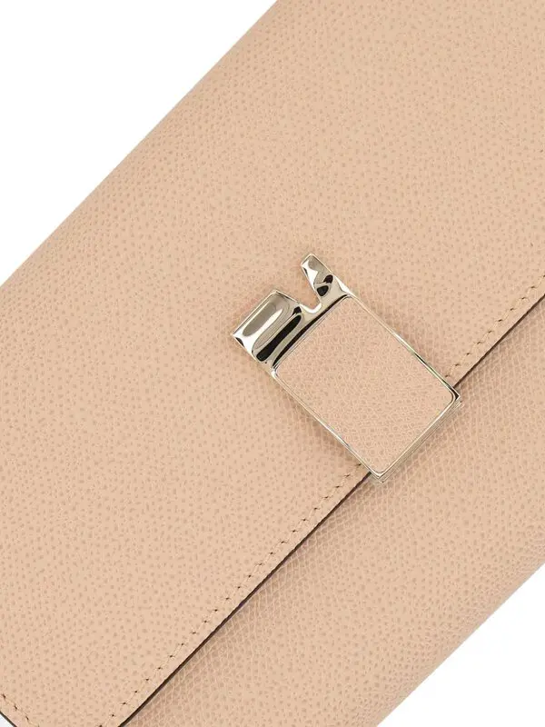 VALEXTRA Nolo Pebble-texture Leather Clutch - Neutrals