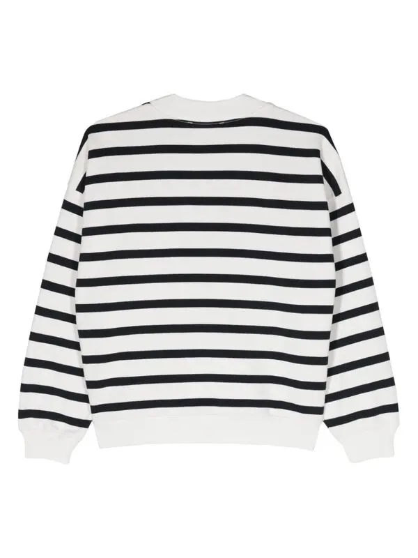 FRAME Striped Cotton-blend Sweatshirt
