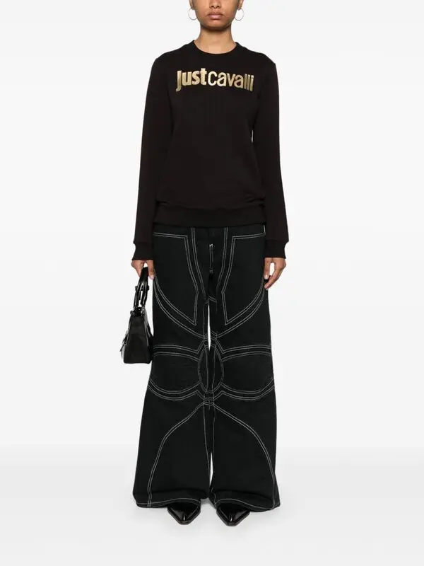 Just Cavalli Logo-print Sweatshirt - Black