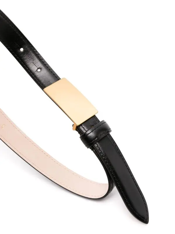 DEHANCHE Signet Leather Belt - Black