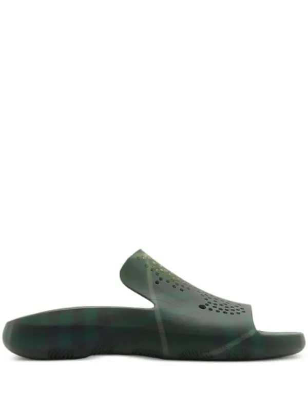 Burberry Stingray Logo-embellished Slides - Green