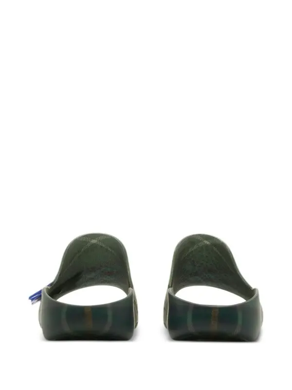 Burberry Stingray Logo-embellished Slides - Green