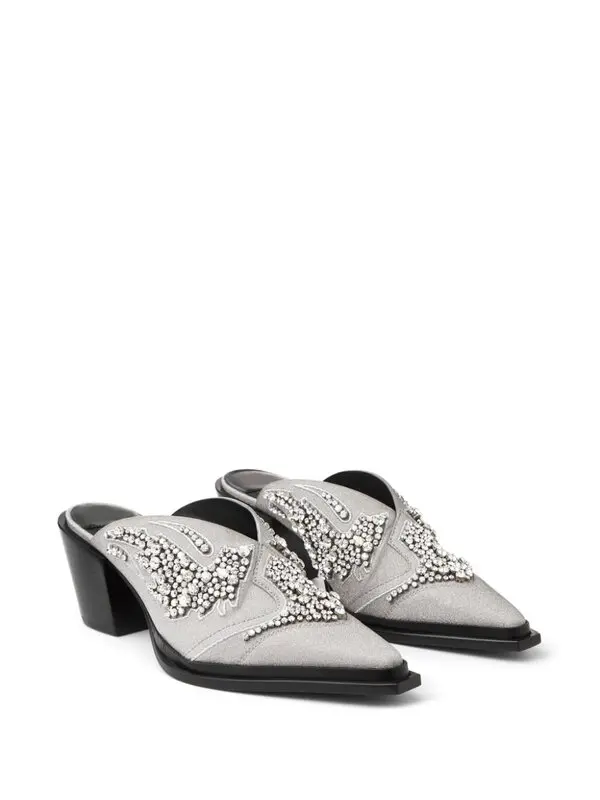 JIMMY CHOO Cece 60mm Glitter Mules