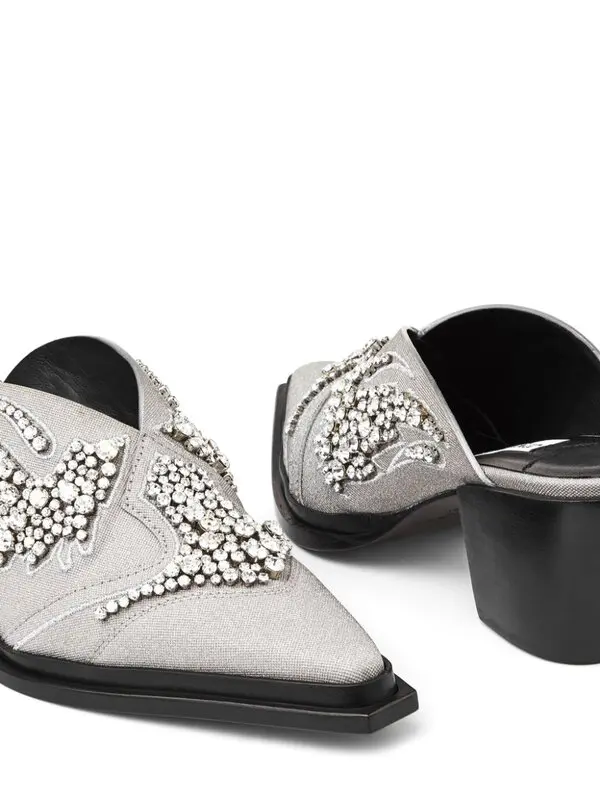JIMMY CHOO Cece 60mm Glitter Mules