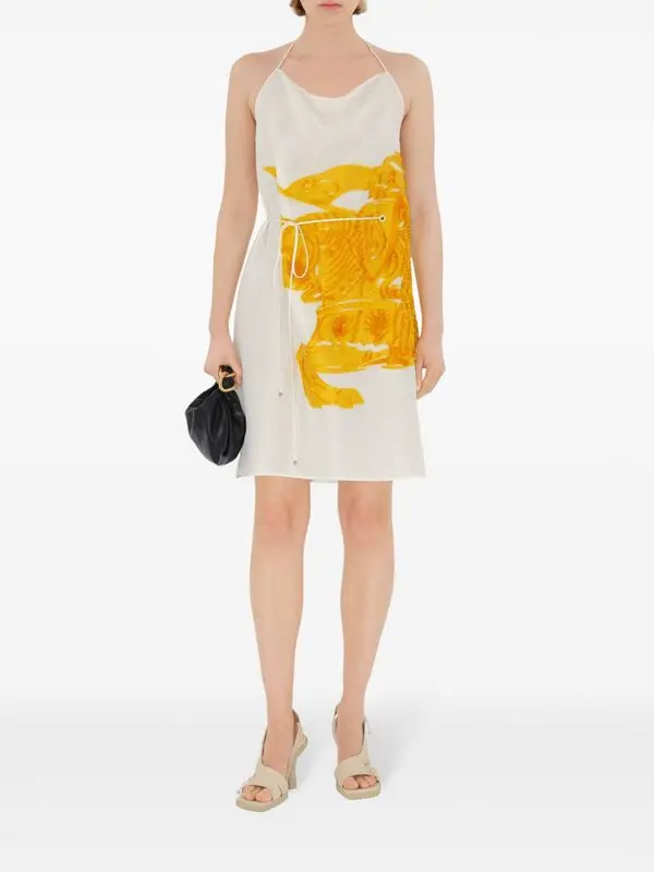 Burberry Equestrian Knight Silk-blend Mini Dress