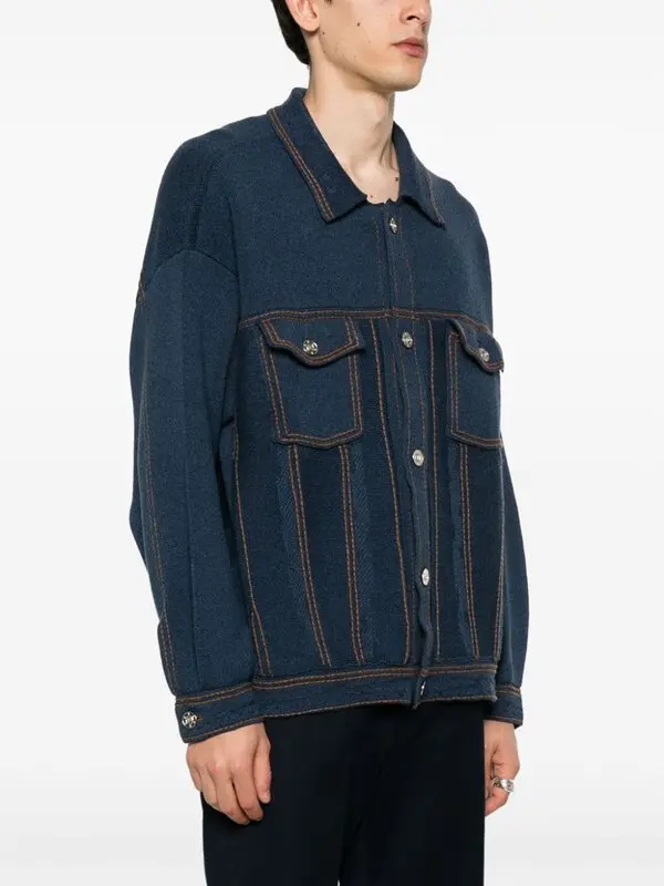BARRIE Oversized Denim Jacket - Blue