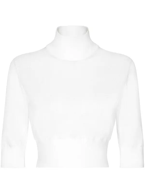 Dolce & Gabbana Cropped Turtleneck Sweater