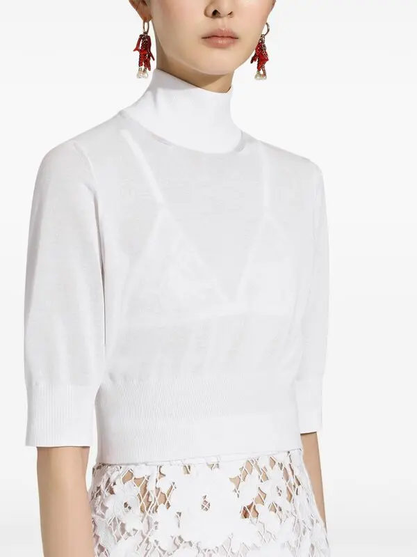 Dolce & Gabbana Cropped Turtleneck Sweater