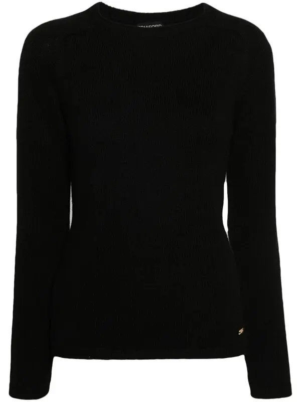 TOM FORD Logo-plaque Cashmere Jumper - Black