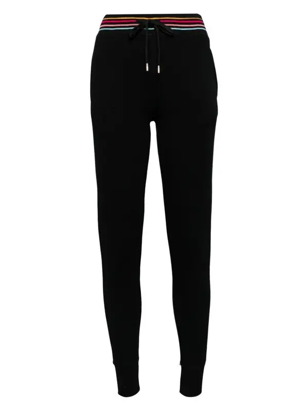 Paul Smith Striped-waistband Skinny-cut Trousers - Black