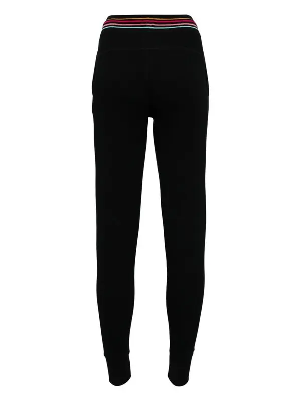 Paul Smith Striped-waistband Skinny-cut Trousers - Black