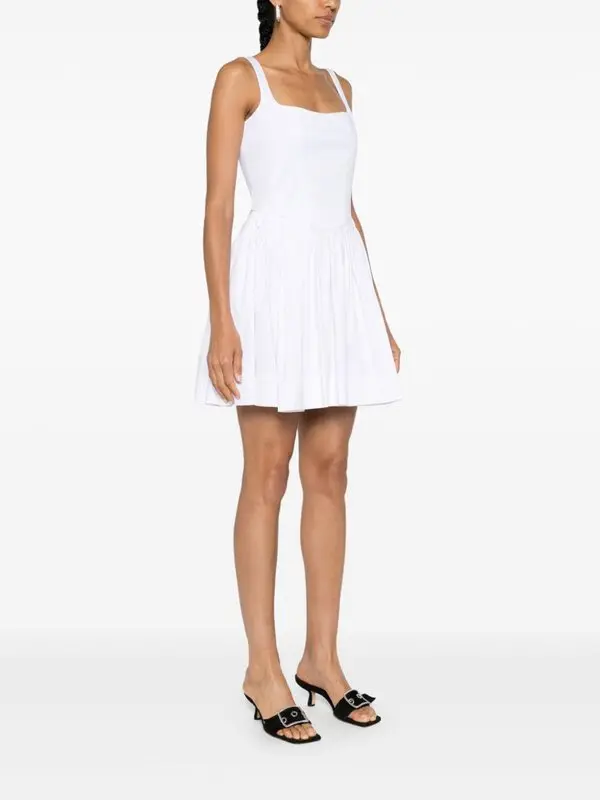 Maje Pleated Mini Dress In White - 30% Off | Editorialist