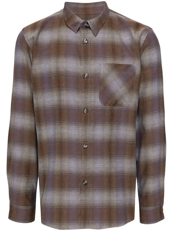 A.p.c. Checked Cotton Shirt