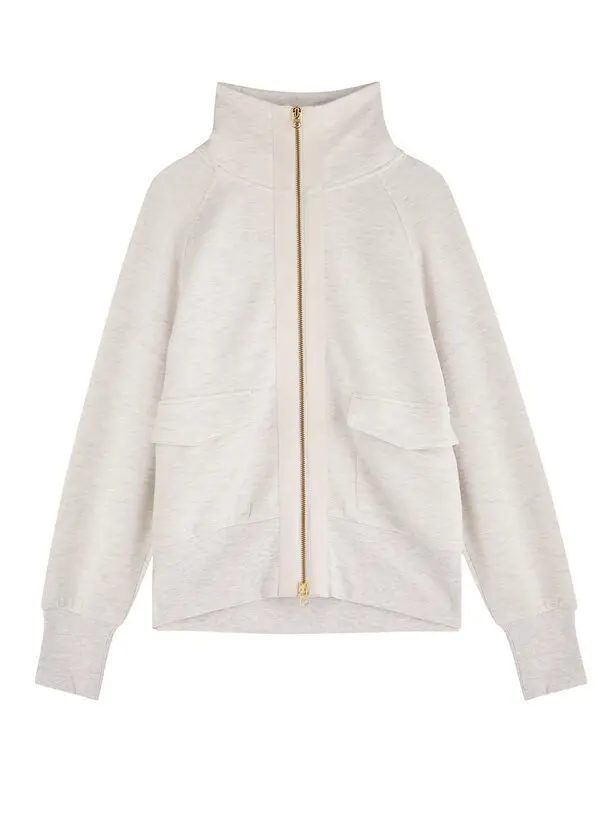 Varley Roxbury Stretch-jersey Sweatshirt - Ivory