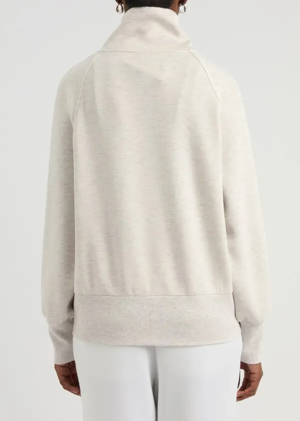 Varley Roxbury Stretch-jersey Sweatshirt - Ivory