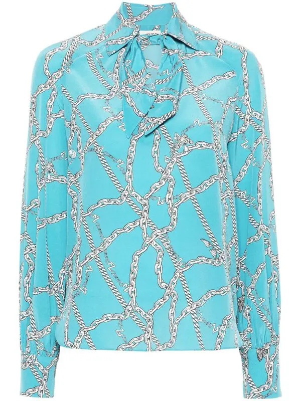 Zadig&Voltaire Tuile Logo-print Silk Blouse