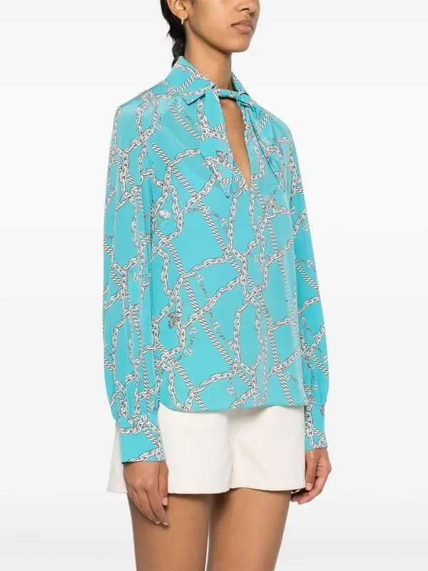 Zadig&Voltaire Tuile Logo-print Silk Blouse