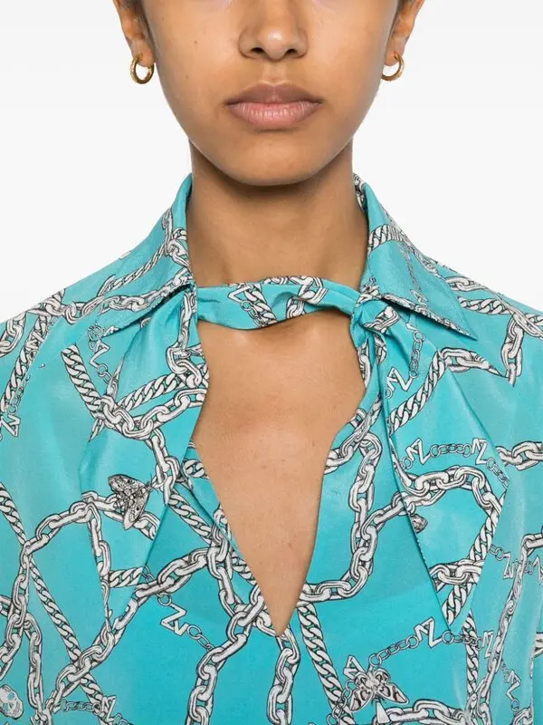 Zadig&Voltaire Tuile Logo-print Silk Blouse