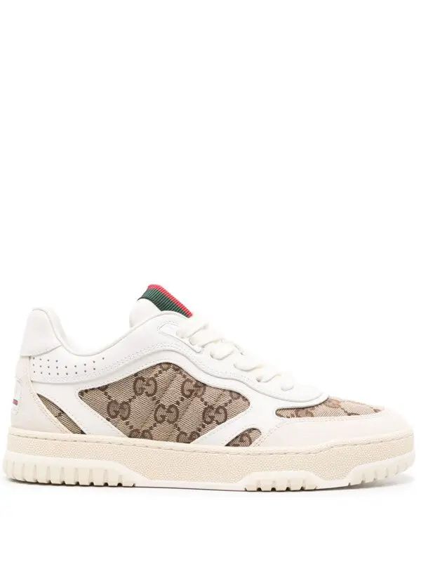 Gucci Re-web Panelled Sneakers - White