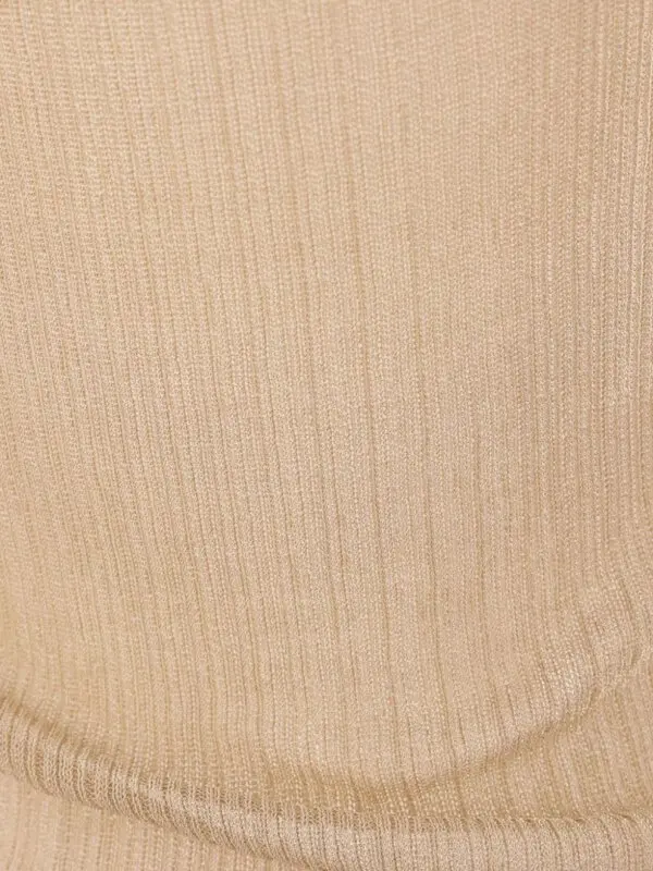 Max Mara Ribbed Silk Tank Top - Neutrals