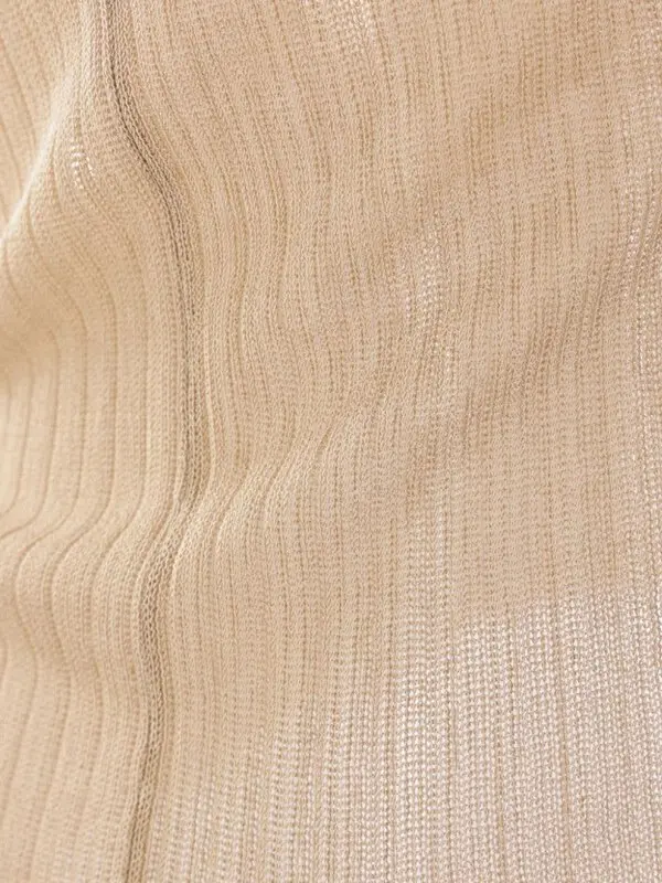 Max Mara Ribbed Silk Tank Top - Neutrals