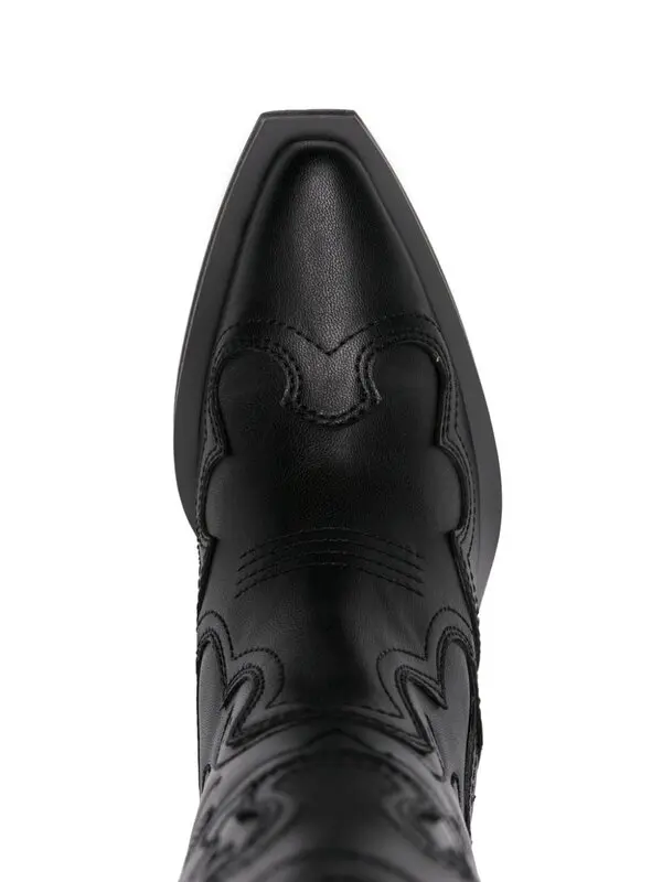 GANNI Panelled Calf-length Boots - Black