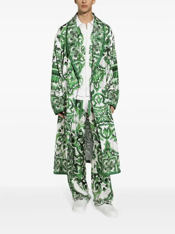 Dolce & Gabbana Majolica-print Short-sleeve Shirt - White