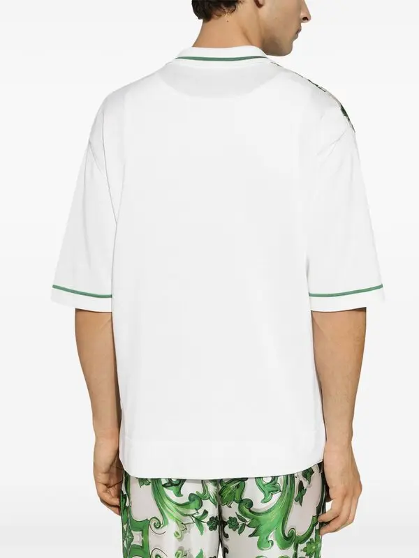 Dolce & Gabbana Majolica-print Short-sleeve Shirt - White
