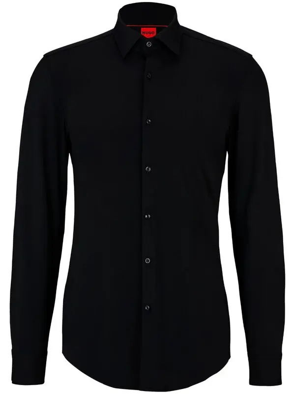 Hugo Stretch Button-up Shirt - Black