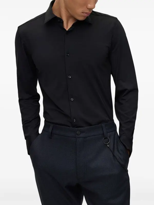 Hugo Stretch Button-up Shirt - Black