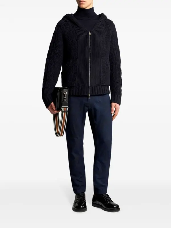 Etro Cable-knit Zip-up Hoodie