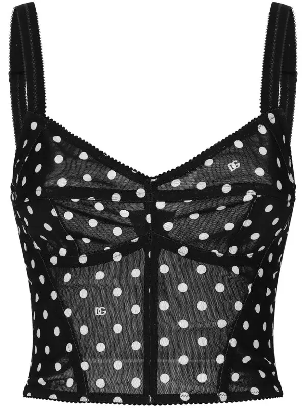 DOLCE&GABBANA トップス Polka Camisole Corset Dot トップス
