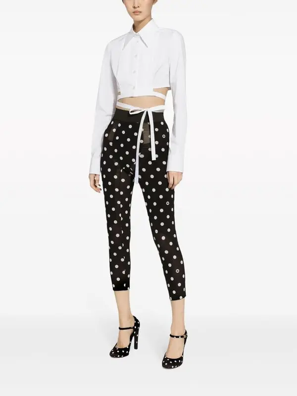 Dolce & Gabbana Criss-cross Cropped Shirt