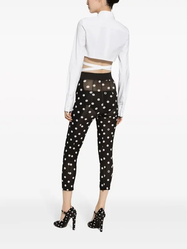 Dolce & Gabbana Criss-cross Cropped Shirt