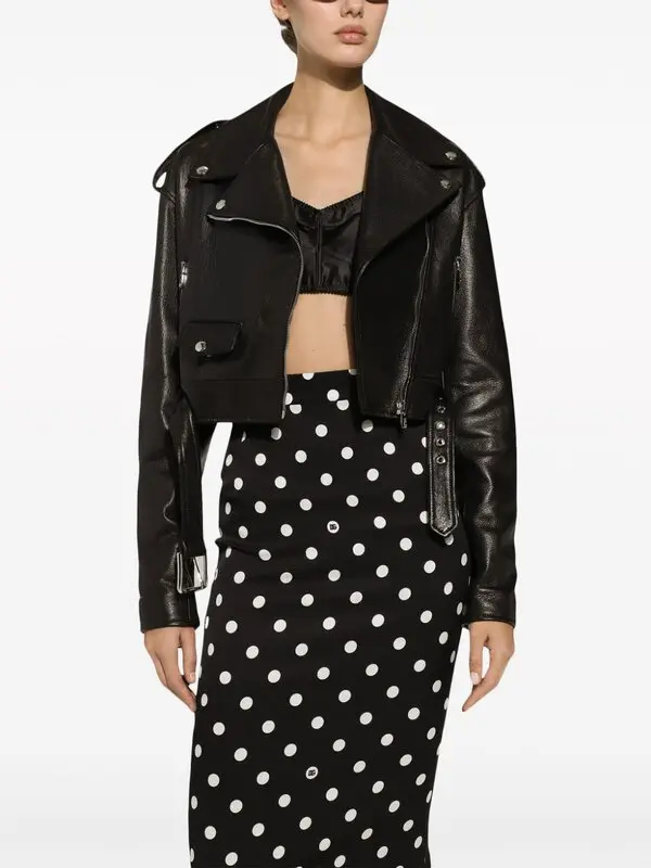 Dolce & Gabbana Cropped Biker Jacket