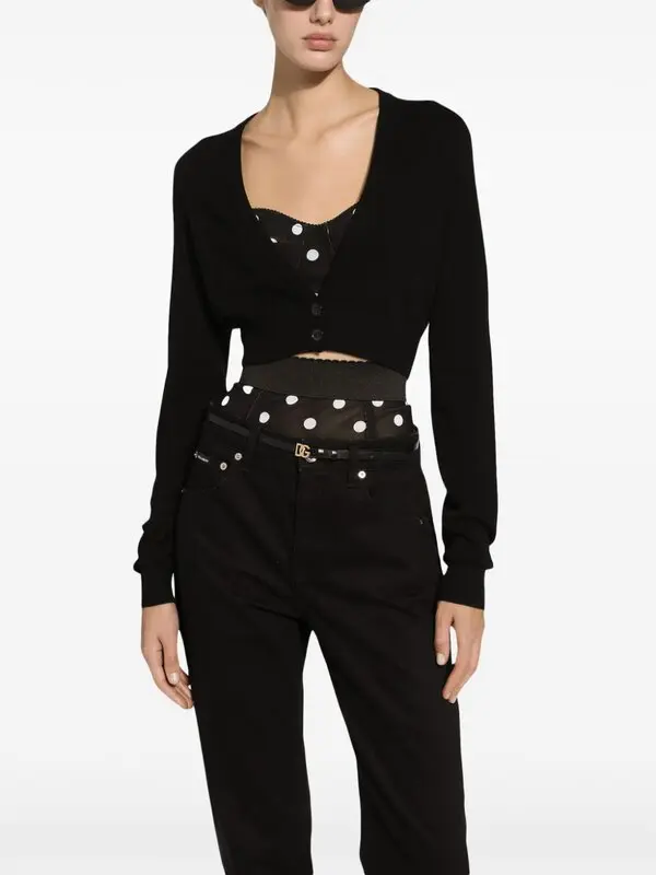 Dolce & Gabbana V-neck Cropped Cardigan