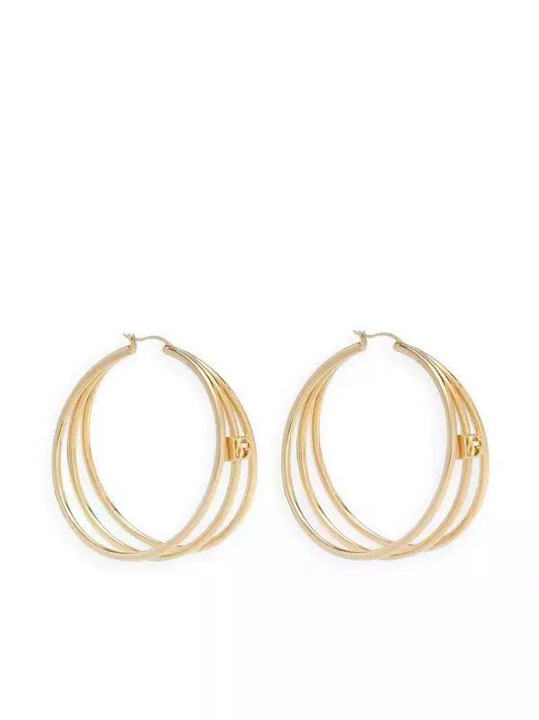 Dolce & Gabbana Dg Logo Hoop Earrings - Gold